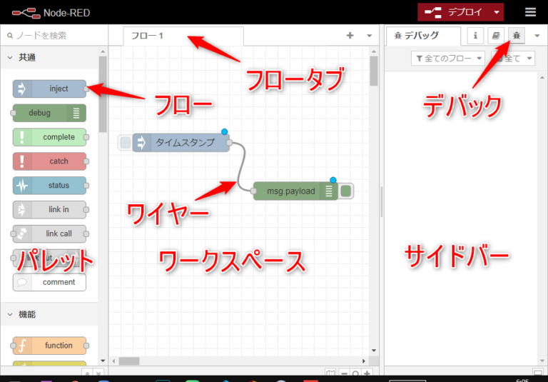 Node-RED：フローの使い方 - マサフ ブログ